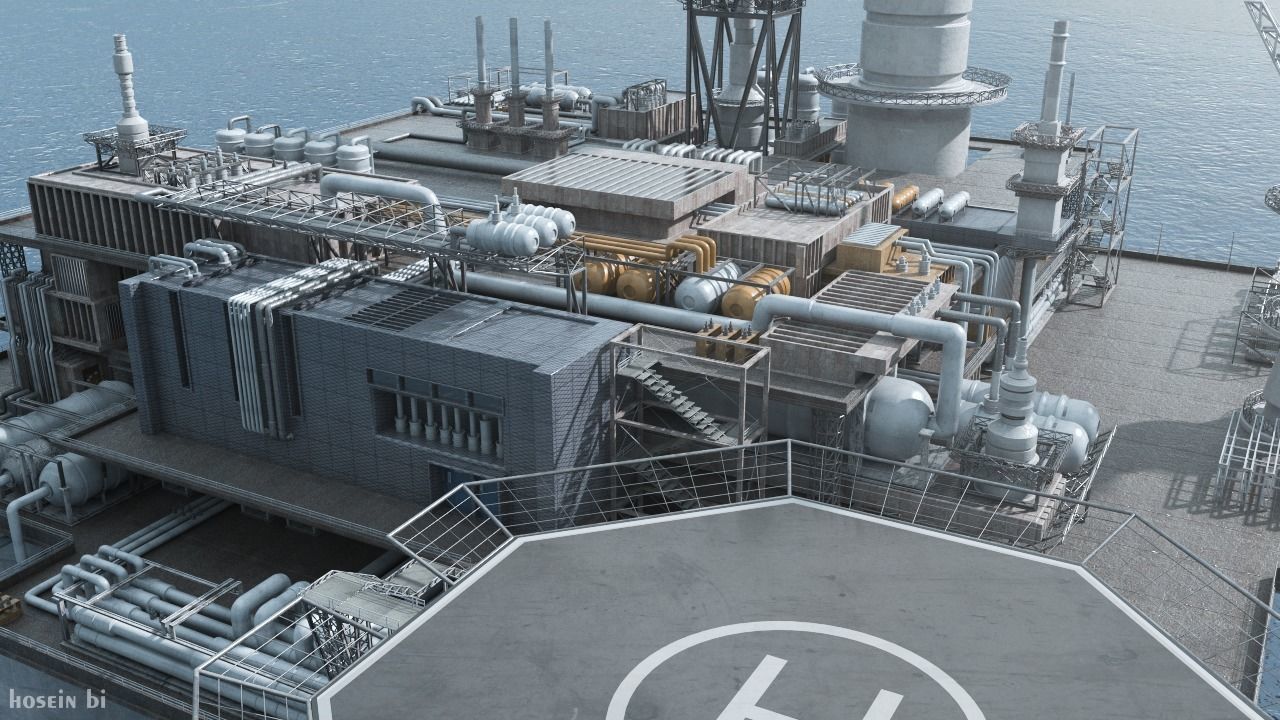 Oil Platform 3D model | CGTrader