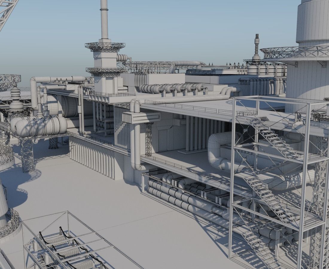 Oil Platform 3D model | CGTrader