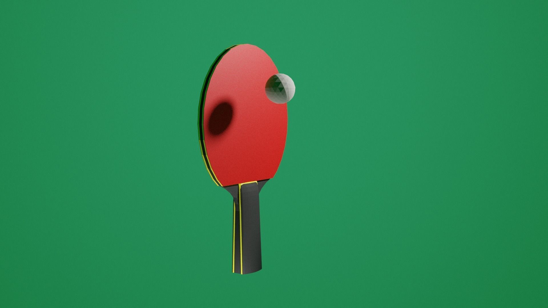 3D model Table tennis Paddle and ball VR / AR / low-poly | CGTrader