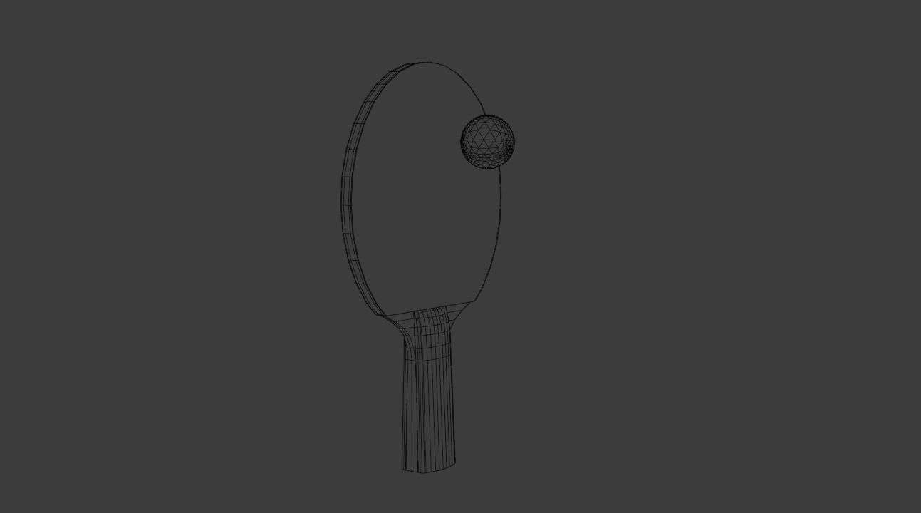 3D model Table tennis Paddle and ball VR / AR / low-poly | CGTrader