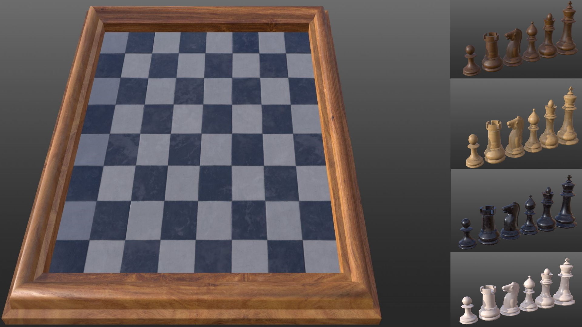 3D model Chess Board and Characters - Game Assets - 3D Printing With ...