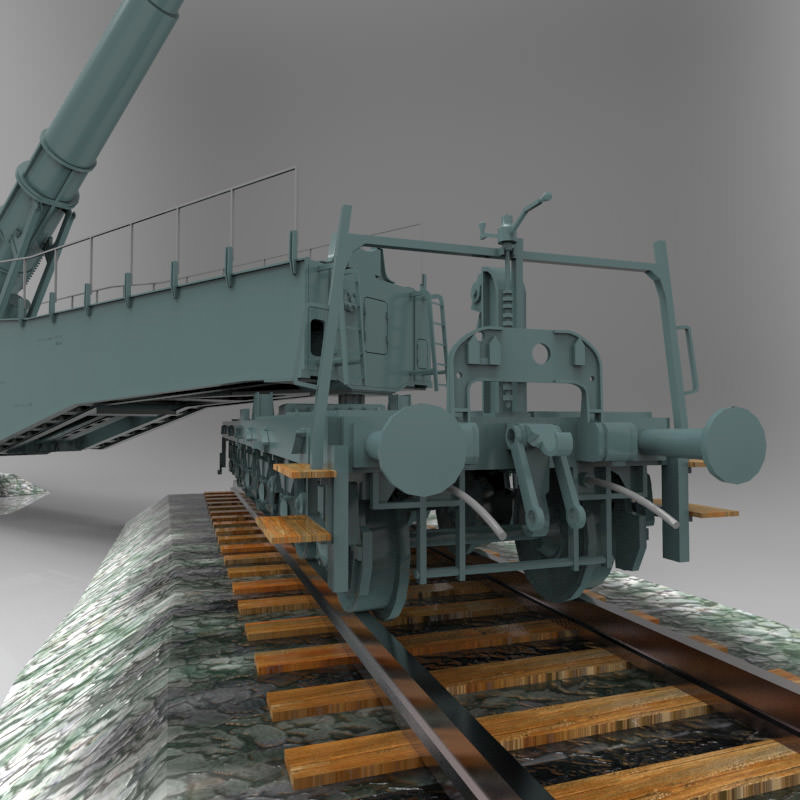 Leopold German Rail Gun WWII 28633 3D Model rigged MAX - CGTrader.com