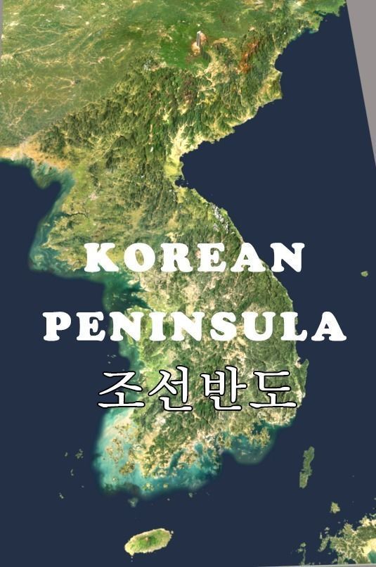 Korean Peninsula north and south Korea 3D Topography MODEL 3D model ...