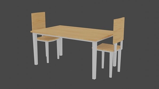 FREE Dining table set free VR / AR / low-poly 3D model | CGTrader