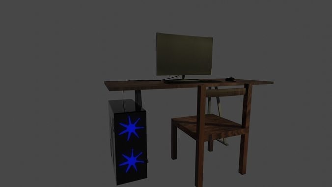 computer desk 3D model | CGTrader
