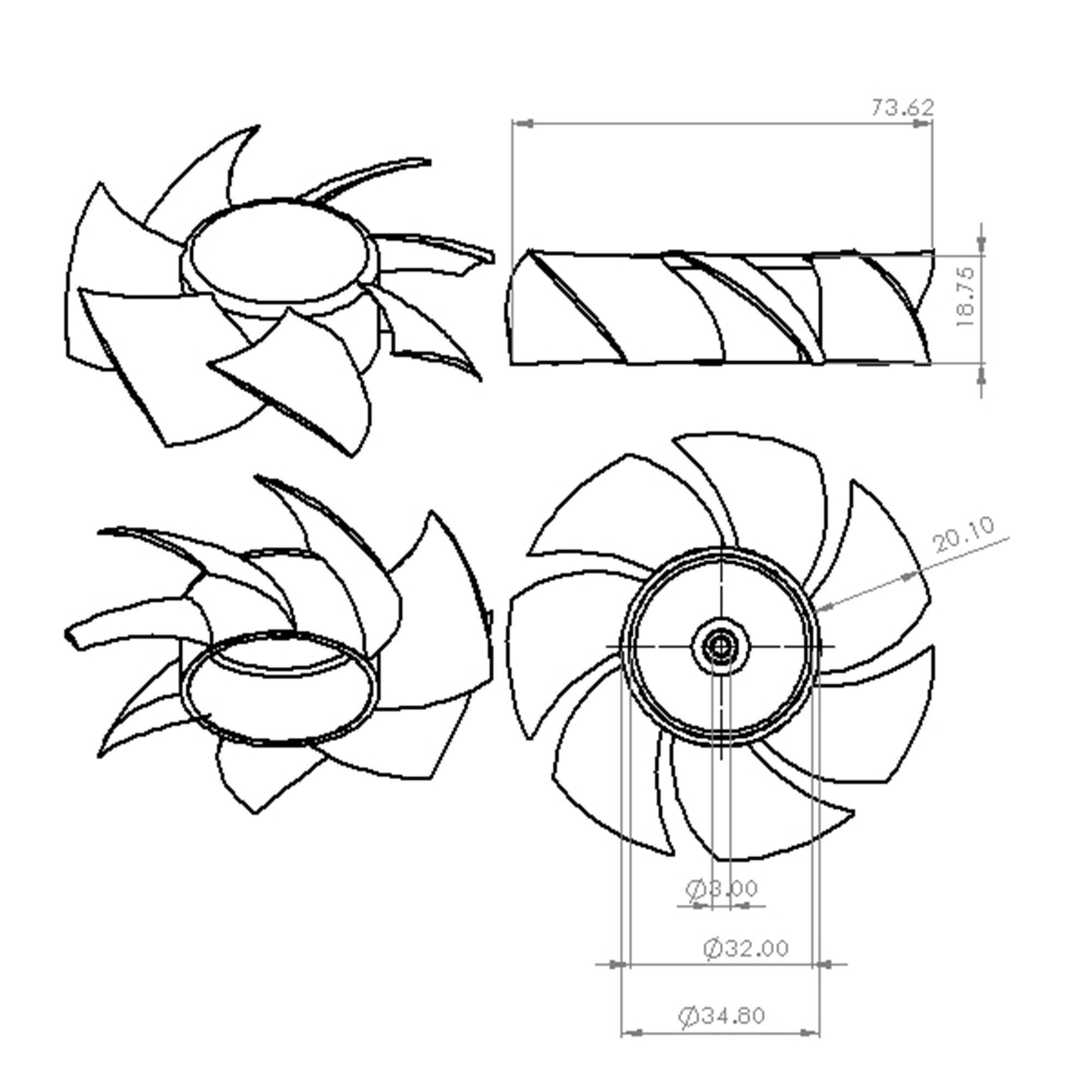 pc fan- propeller 3D model | CGTrader