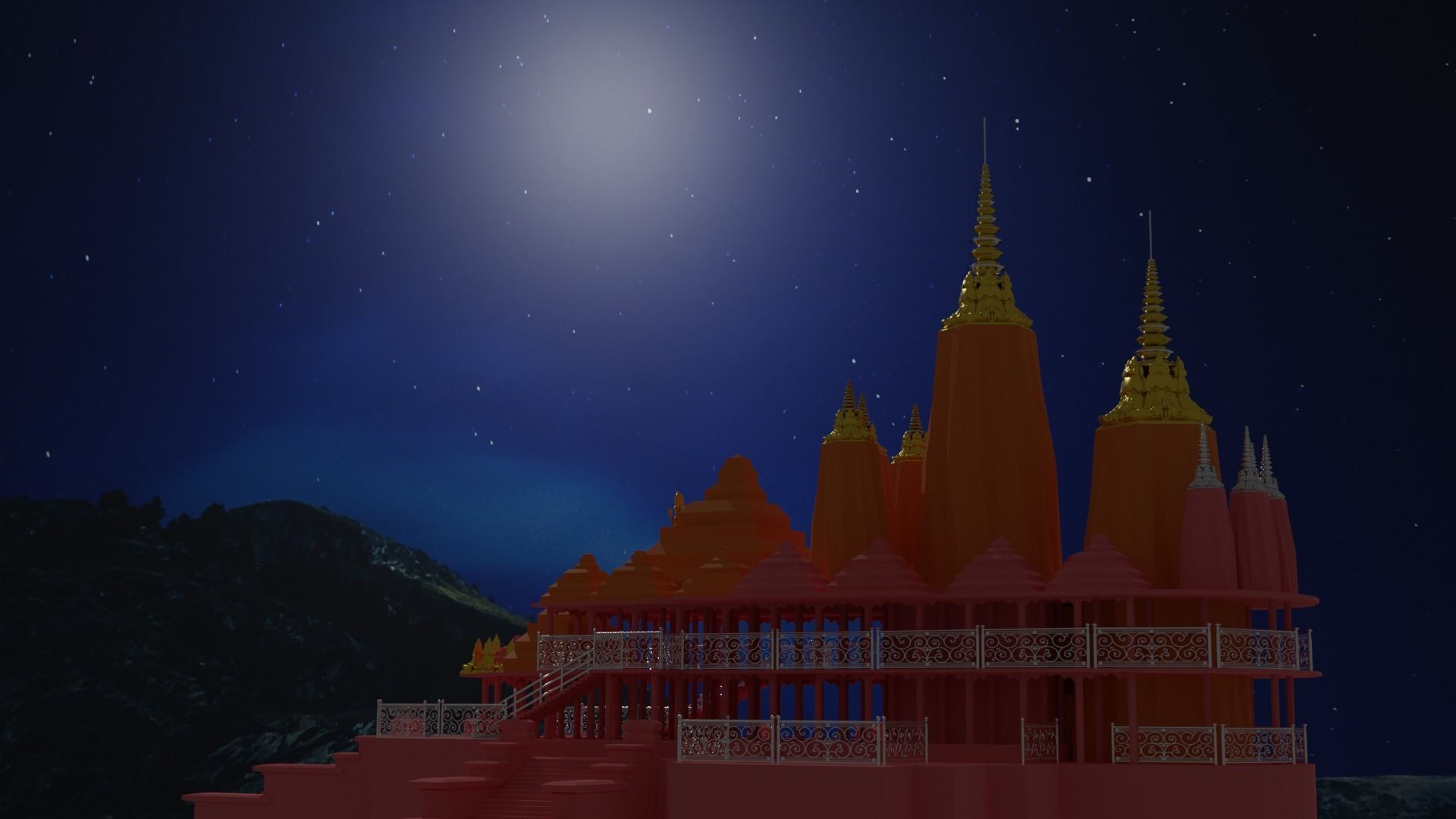 3D model RAM MANDIR AYODHYA VR / AR / low-poly | CGTrader