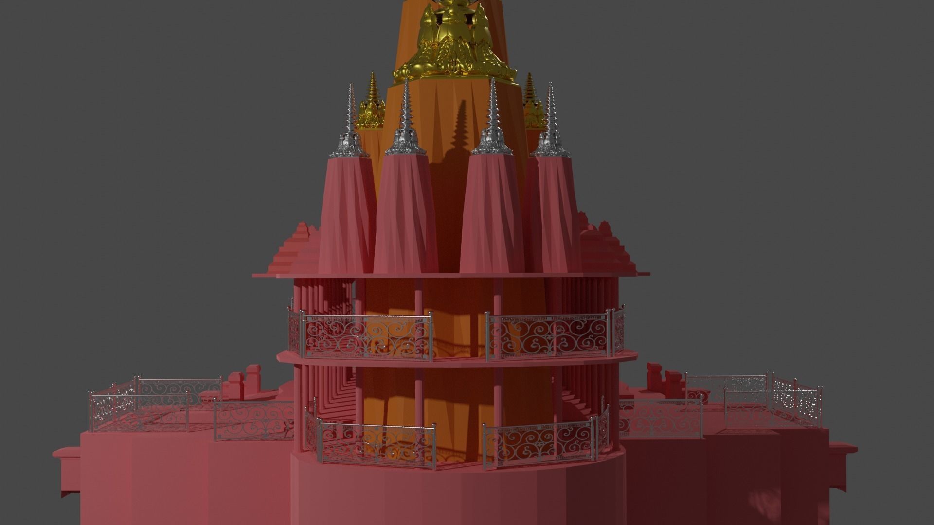 3D model RAM MANDIR AYODHYA VR / AR / low-poly | CGTrader