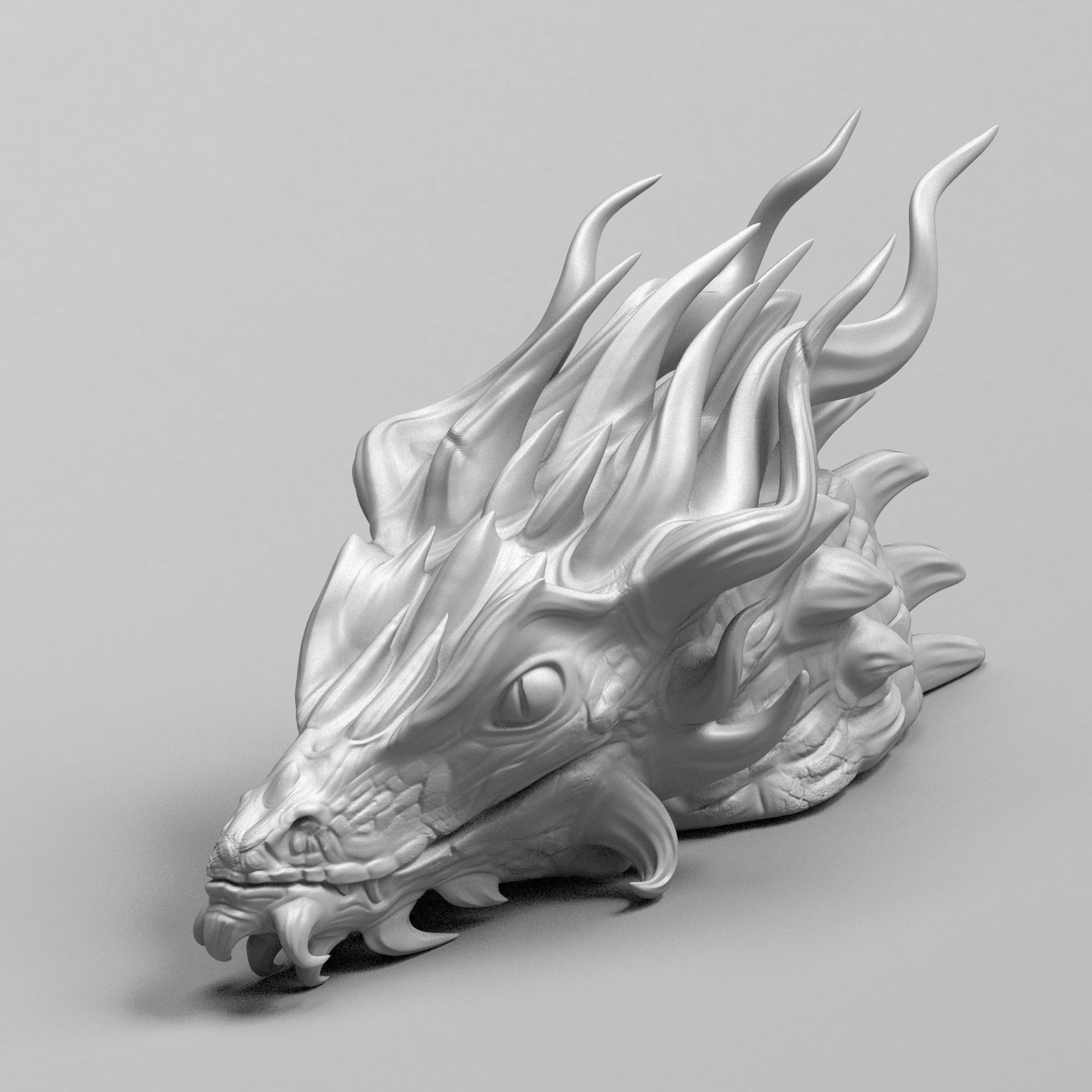 Dragon head 3D print model 3D model 3D printable | CGTrader