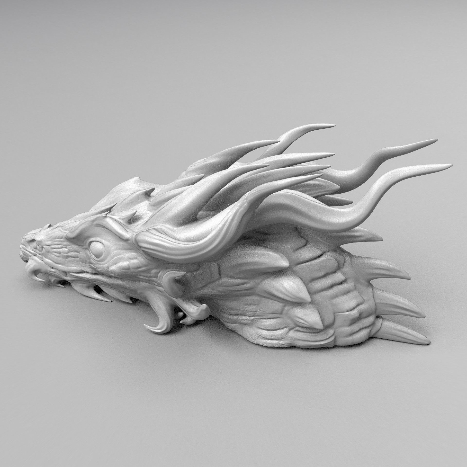 Dragon head 3D print model 3D model 3D printable | CGTrader