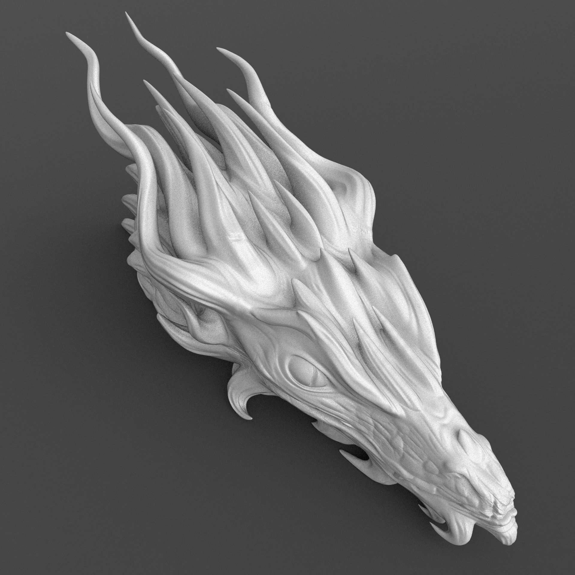 Dragon head 3D print model 3D model 3D printable | CGTrader
