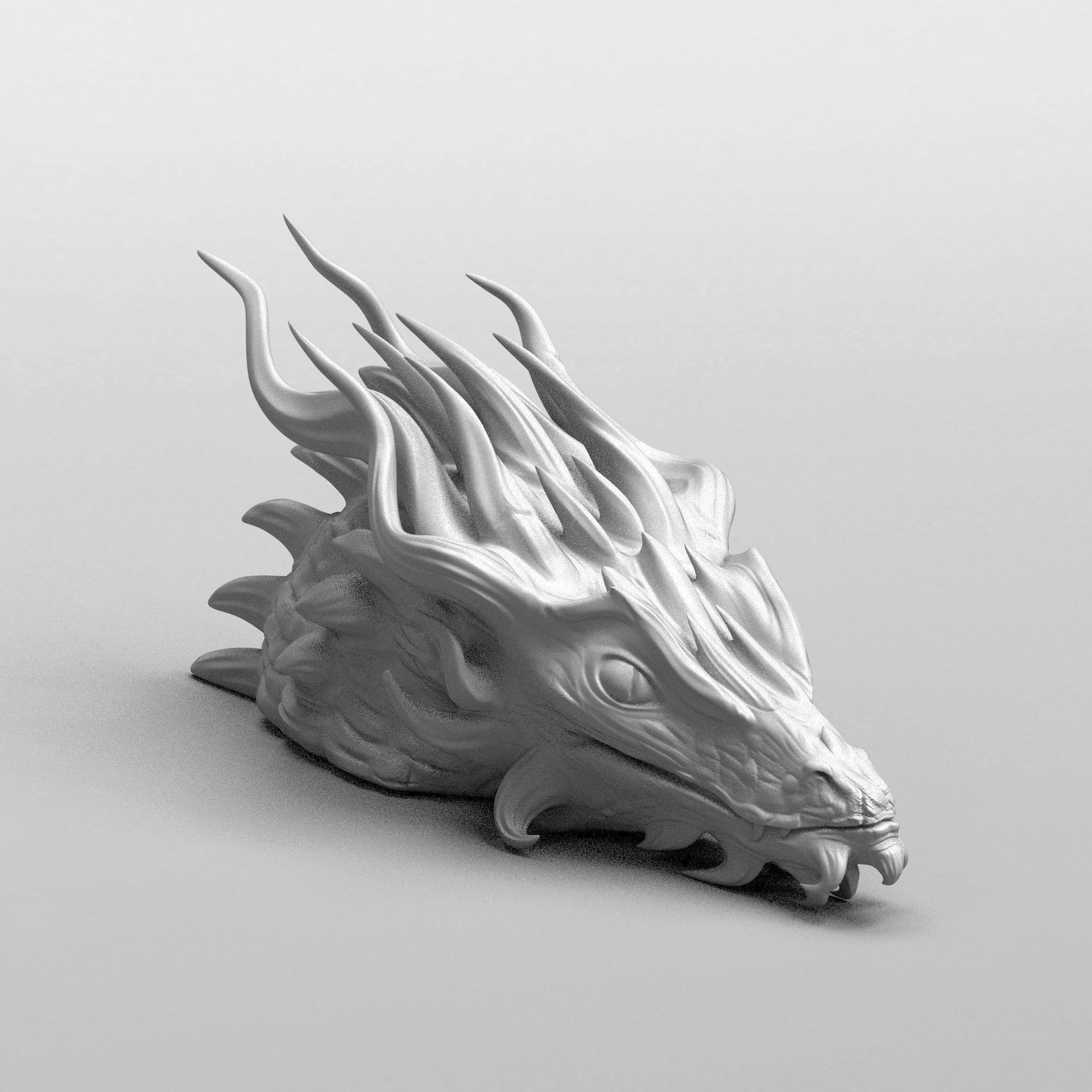 Dragon head 3D print model 3D model 3D printable | CGTrader