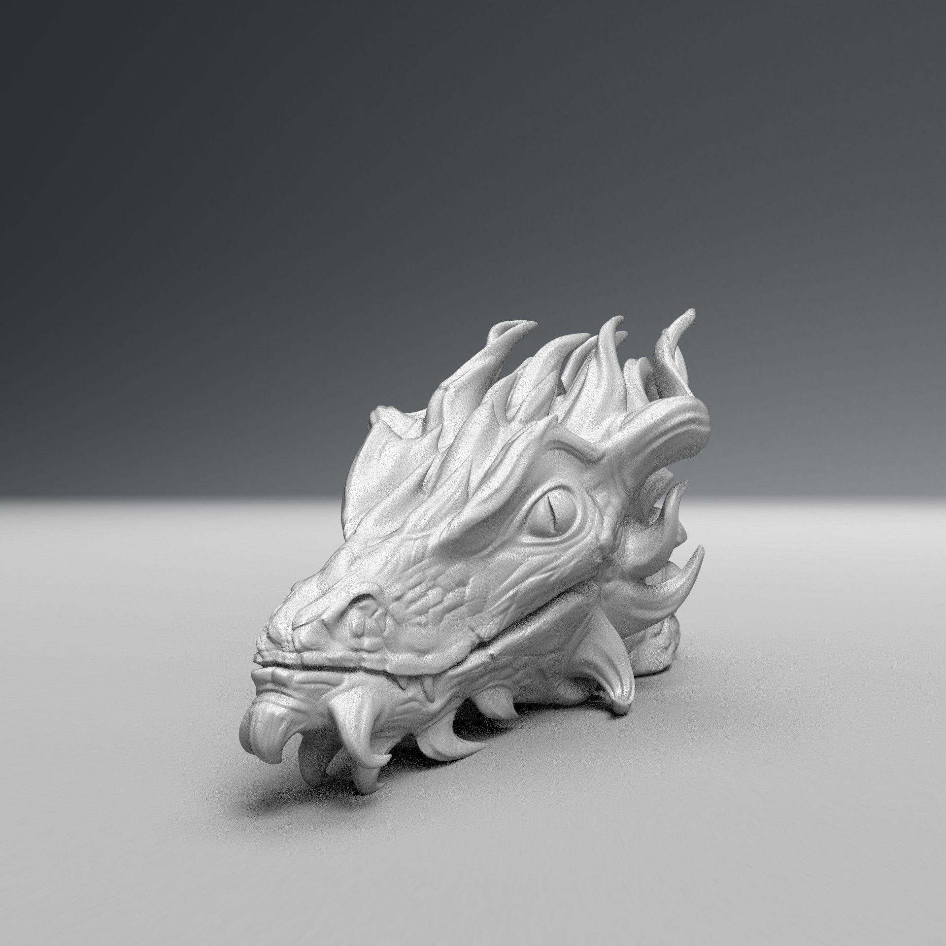 Dragon head 3D print model 3D model 3D printable | CGTrader