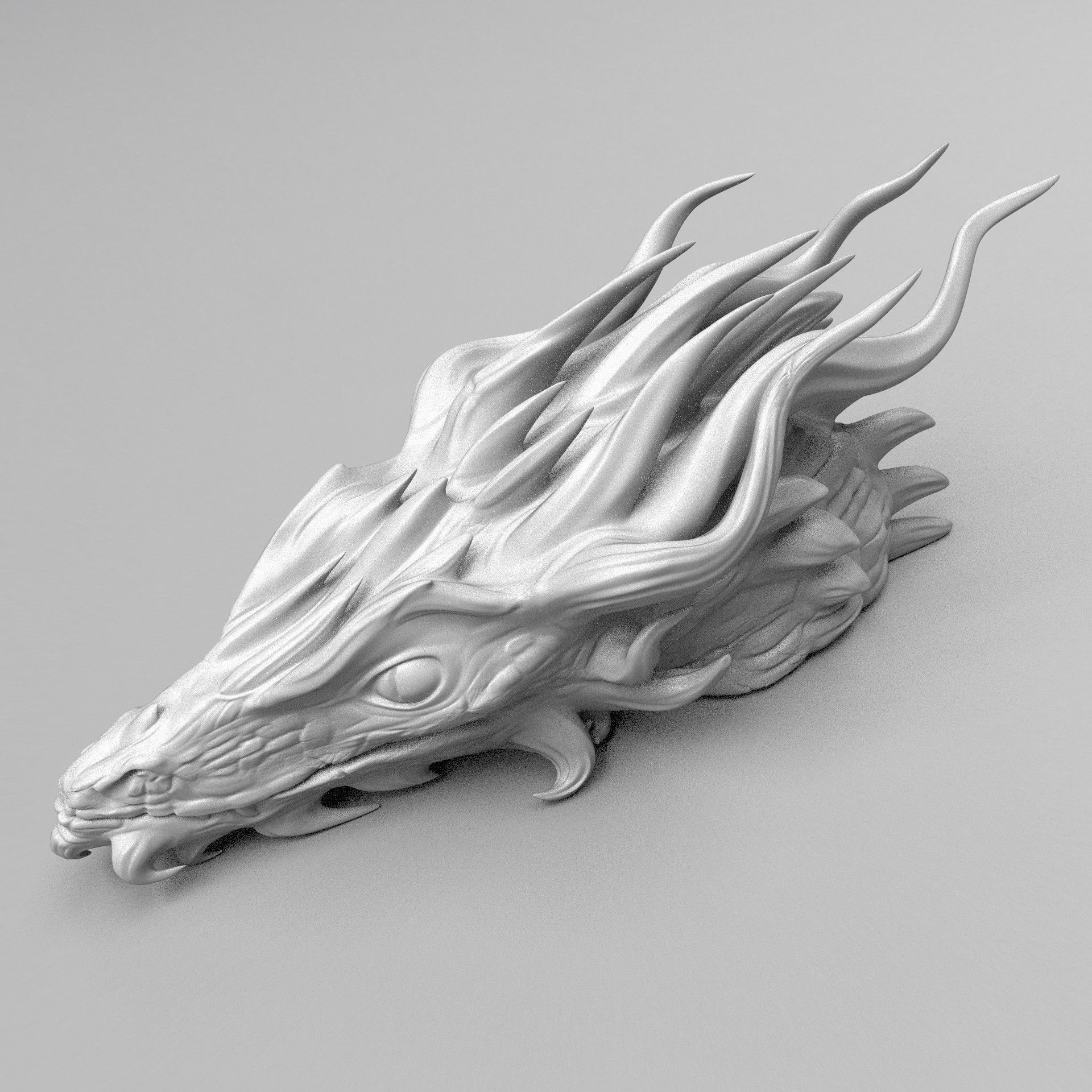 Dragon head 3D print model 3D model 3D printable | CGTrader