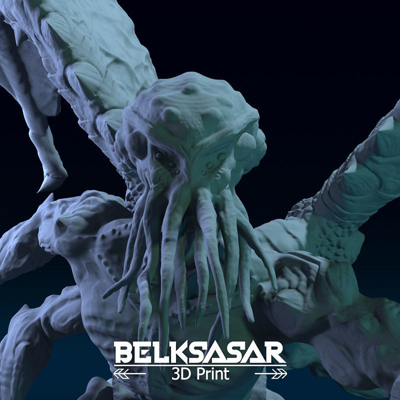 Cthulhu Rising in Dynamic pose 3D model 3D printable | CGTrader