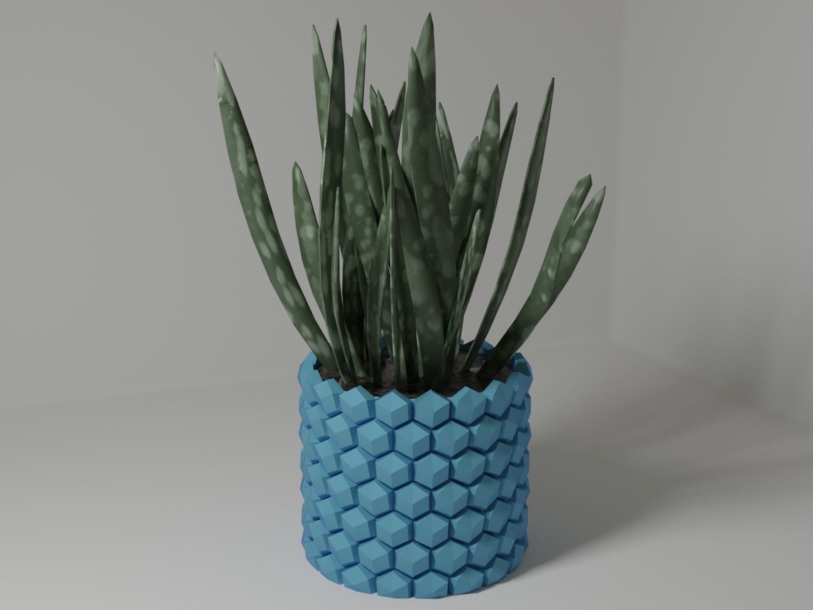 Hexagon flower pot 3D model 3D printable | CGTrader