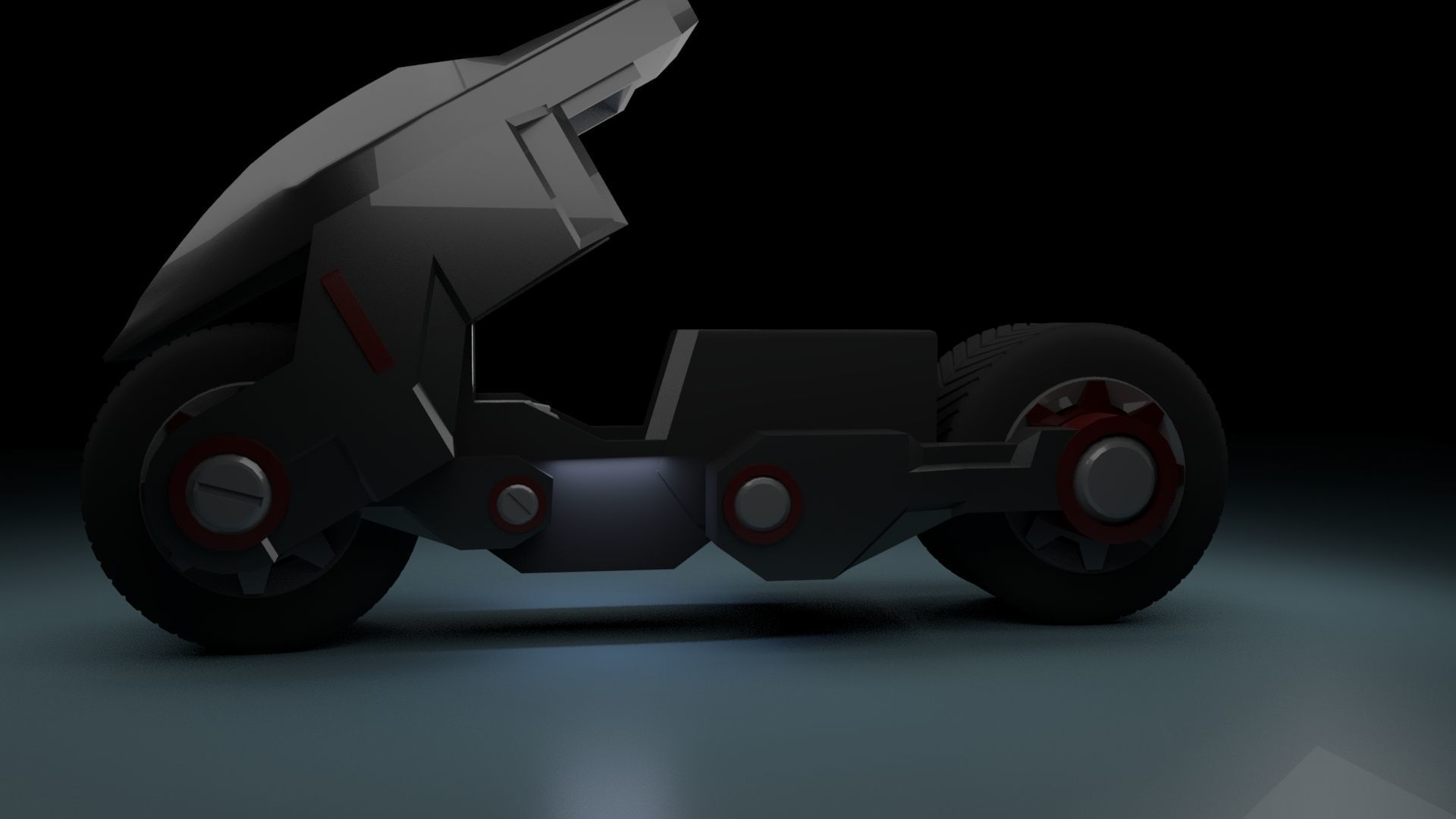 Stealth cycle 3D model animated | CGTrader