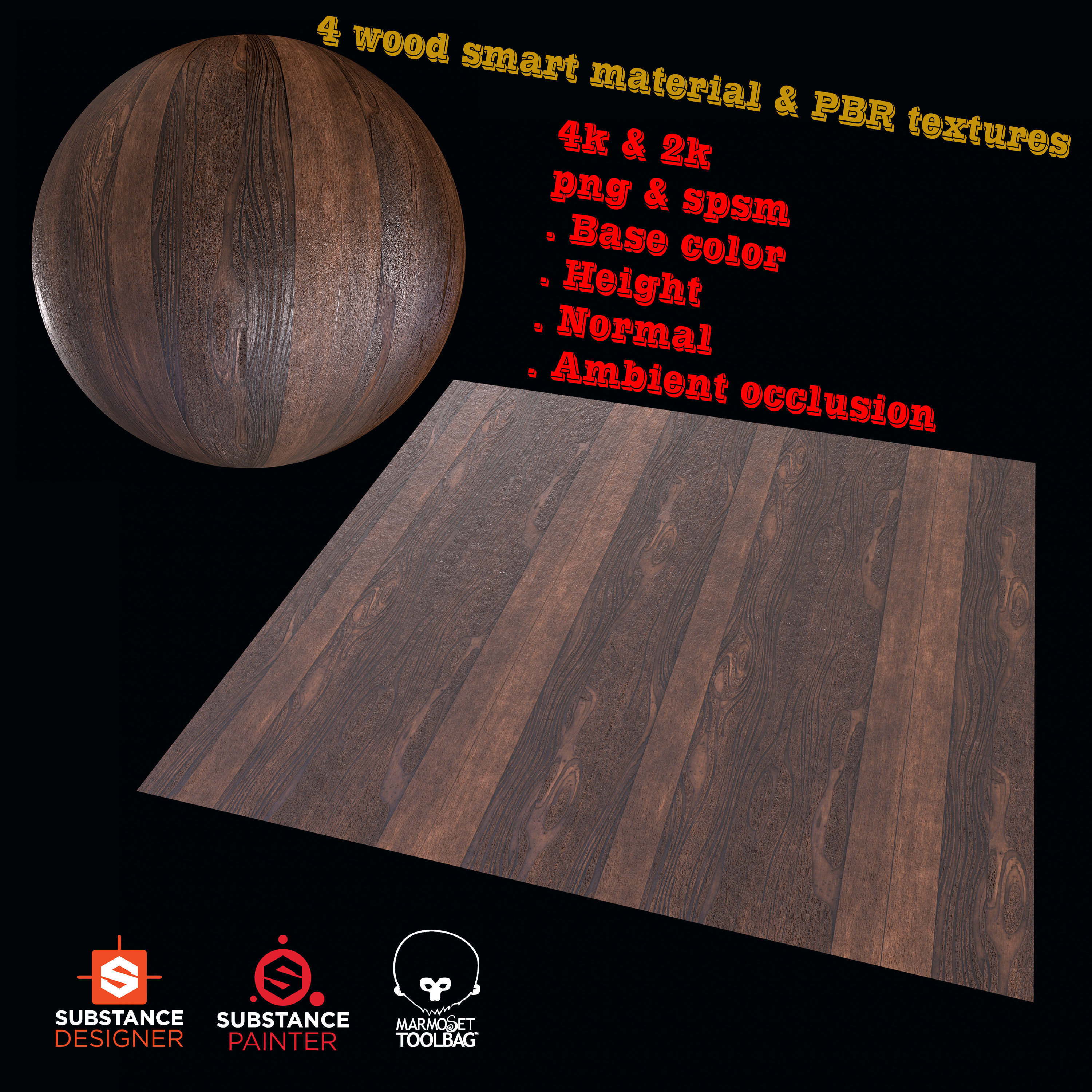 wood smart material and PBR texture Texture | CGTrader