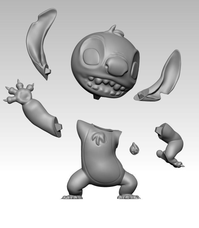 Stitch 3D model 3D printable | CGTrader