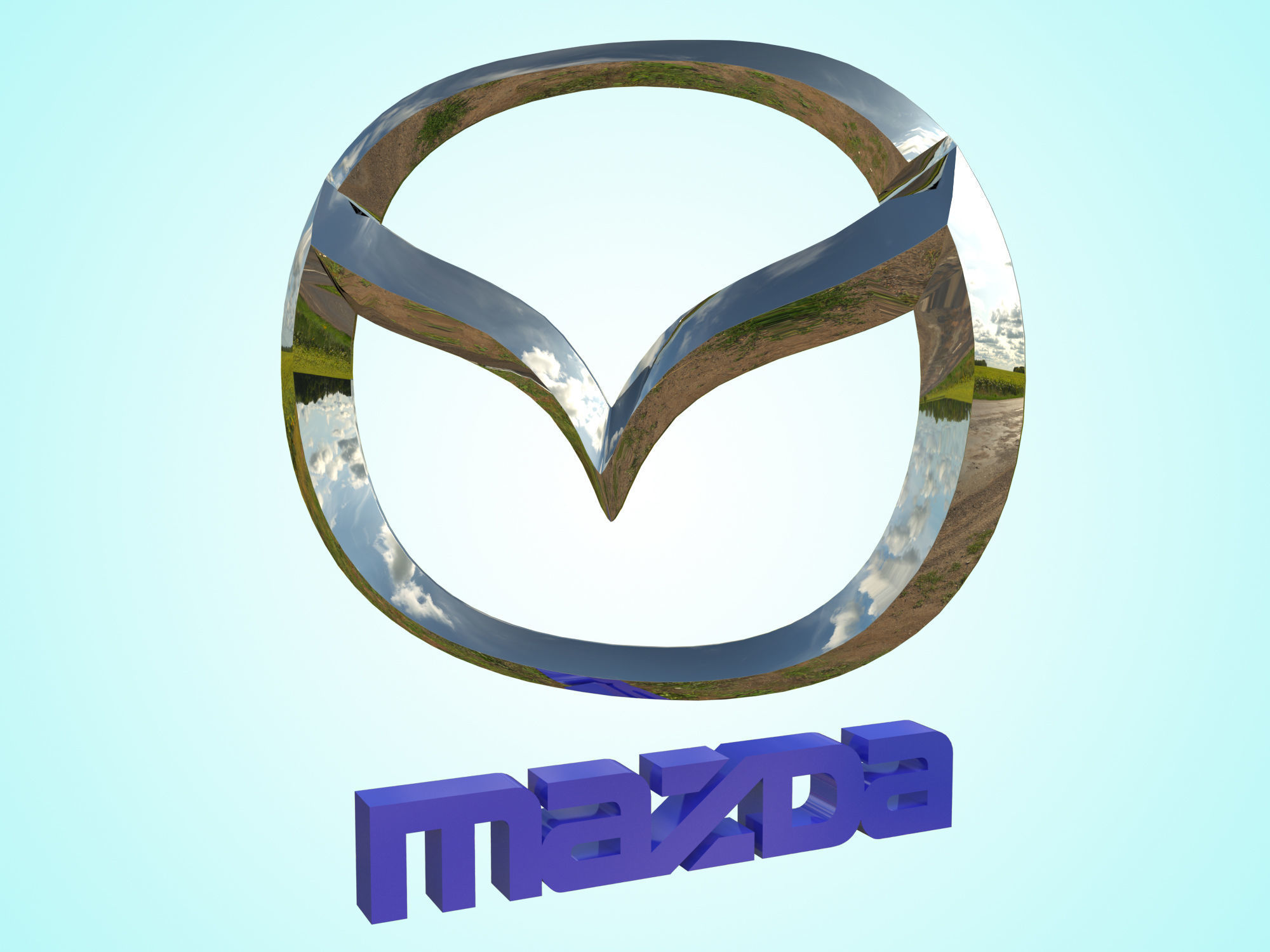 Mazda car logo emblem 3D model | CGTrader