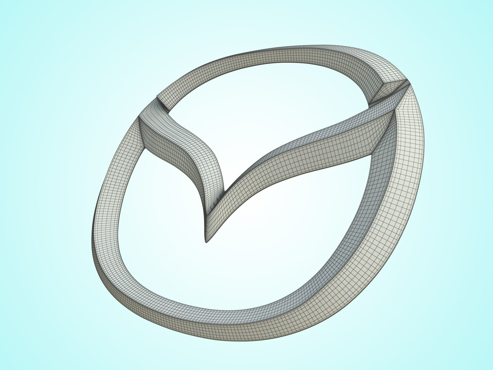Mazda car logo emblem 3D model | CGTrader