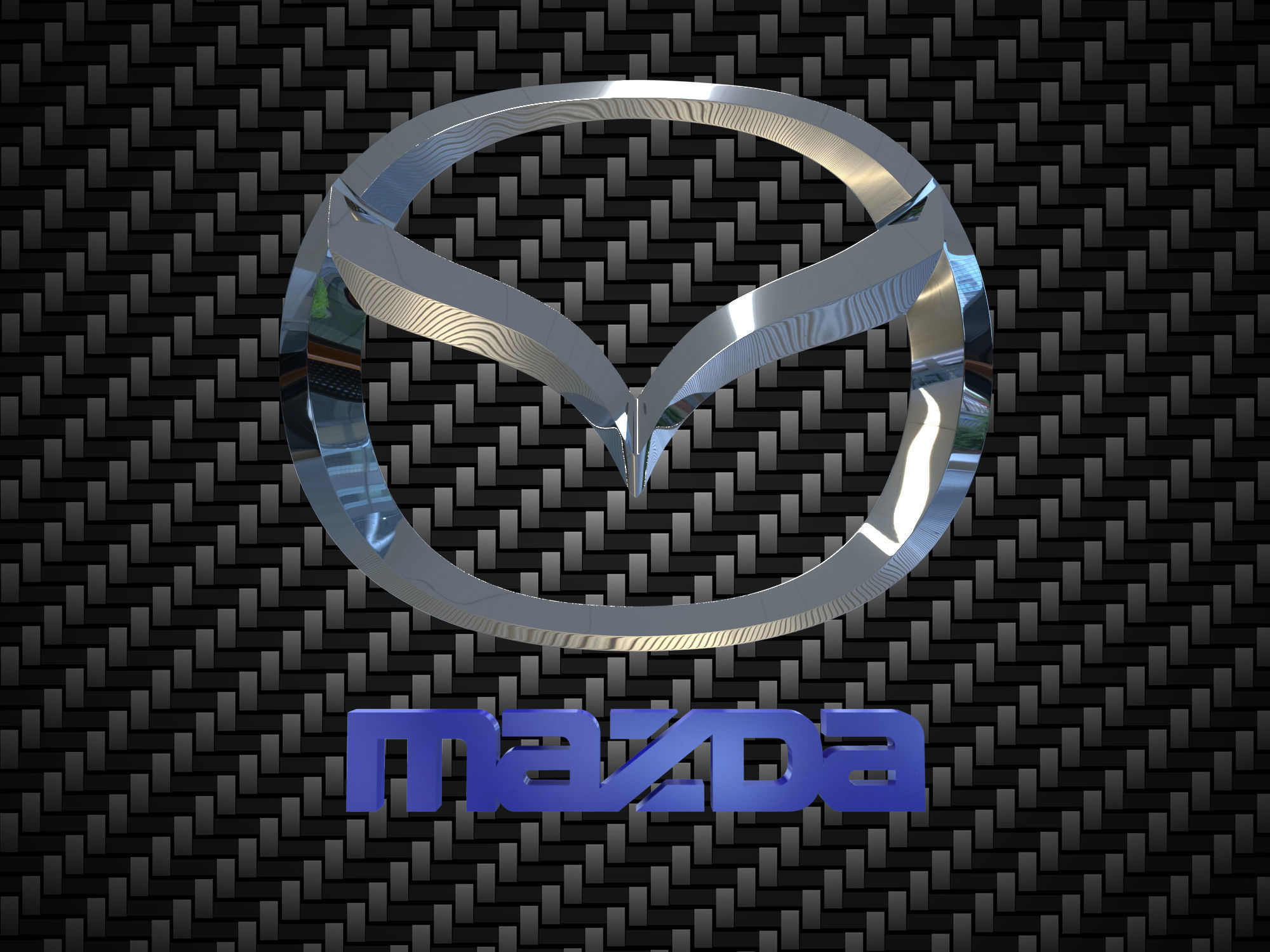 Mazda car logo emblem 3D model | CGTrader