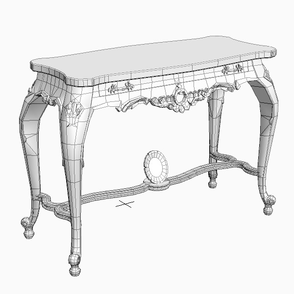 Baroque Console Table 3D model | CGTrader