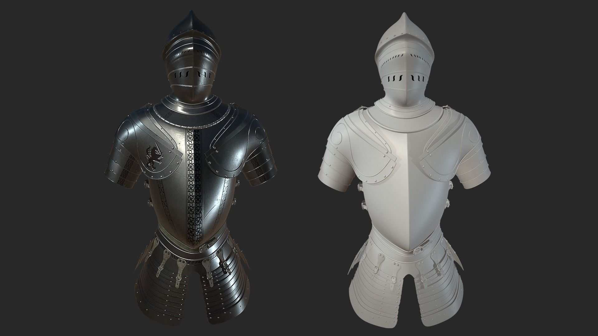 Medieval Armour ZBrush project 3D model | CGTrader