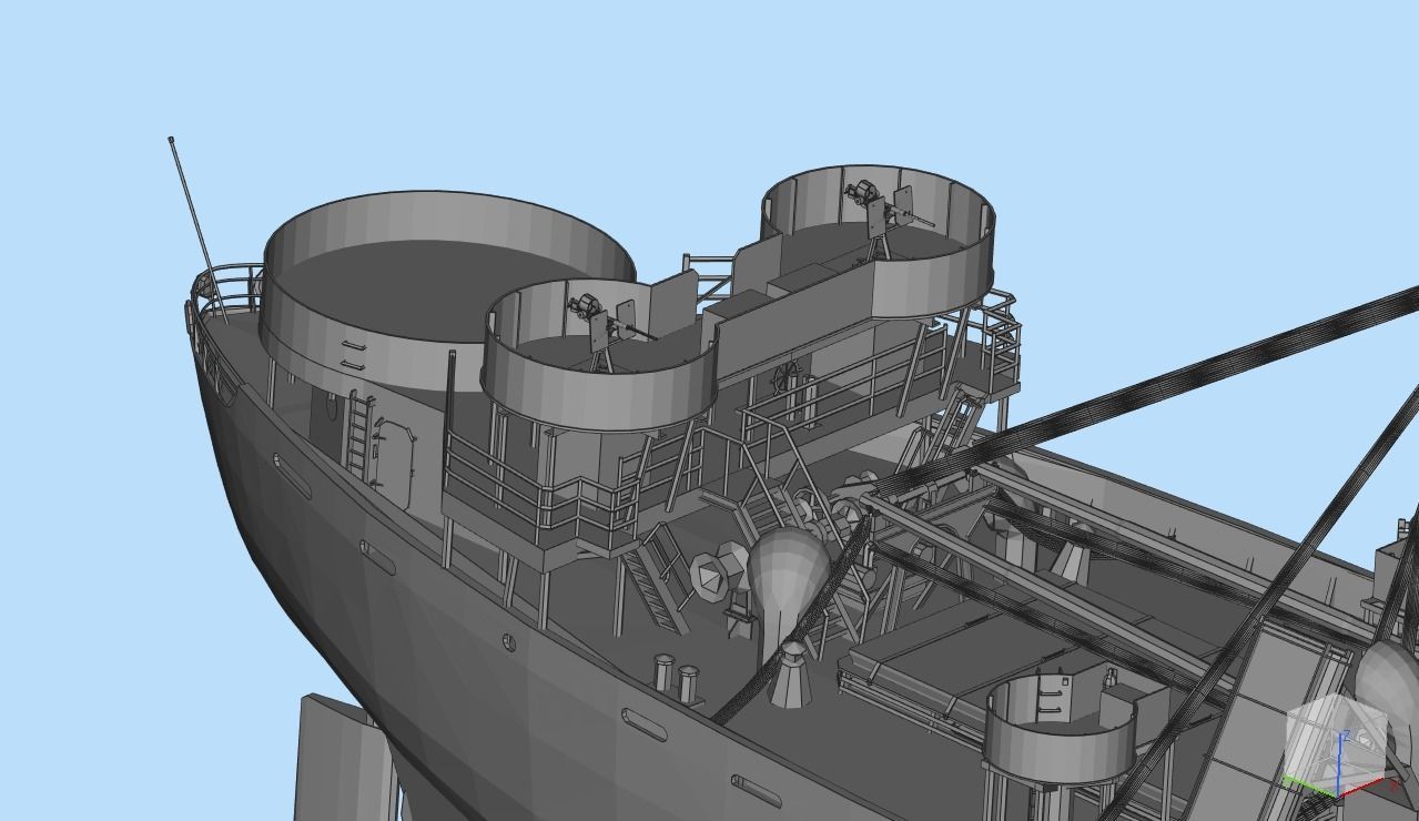 break-bulk carrier 3D model rigged | CGTrader