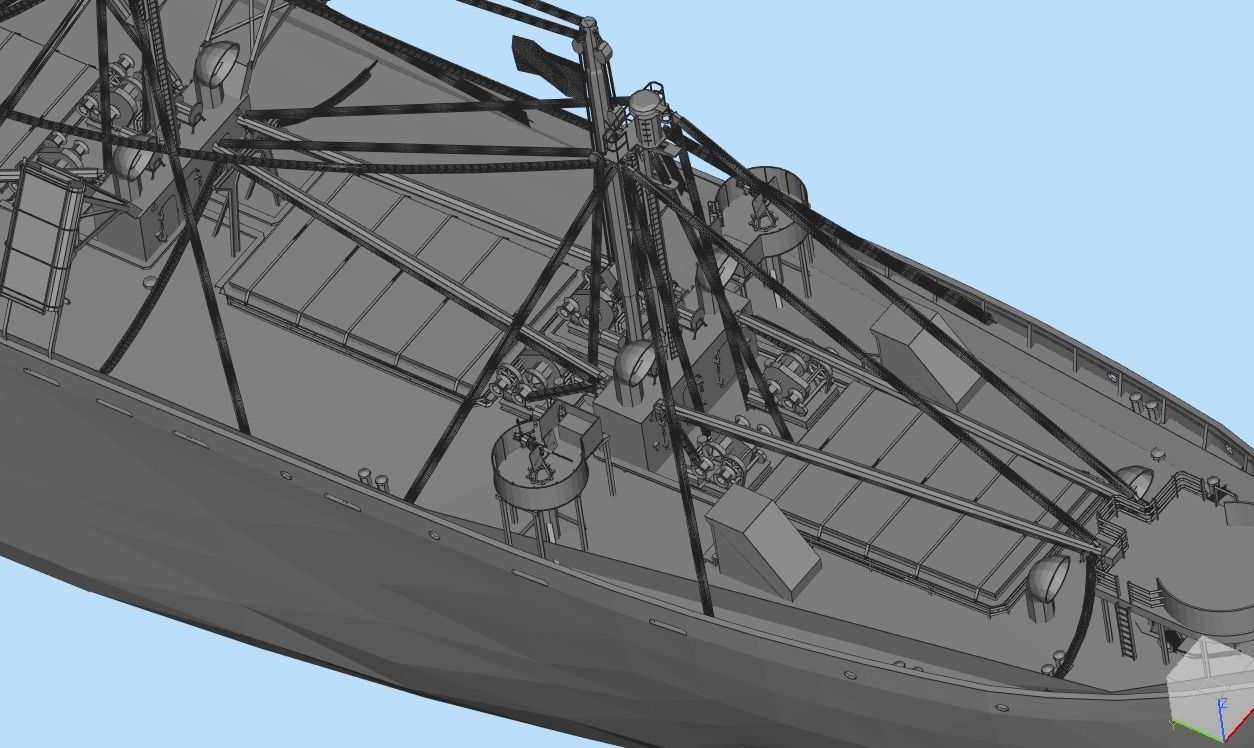 break-bulk carrier 3D model rigged | CGTrader