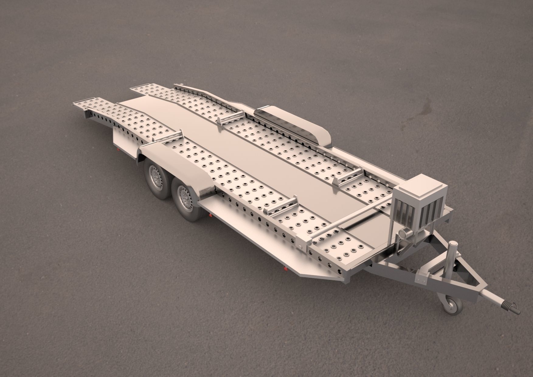 car carrier trailer 3d model 3D model | CGTrader