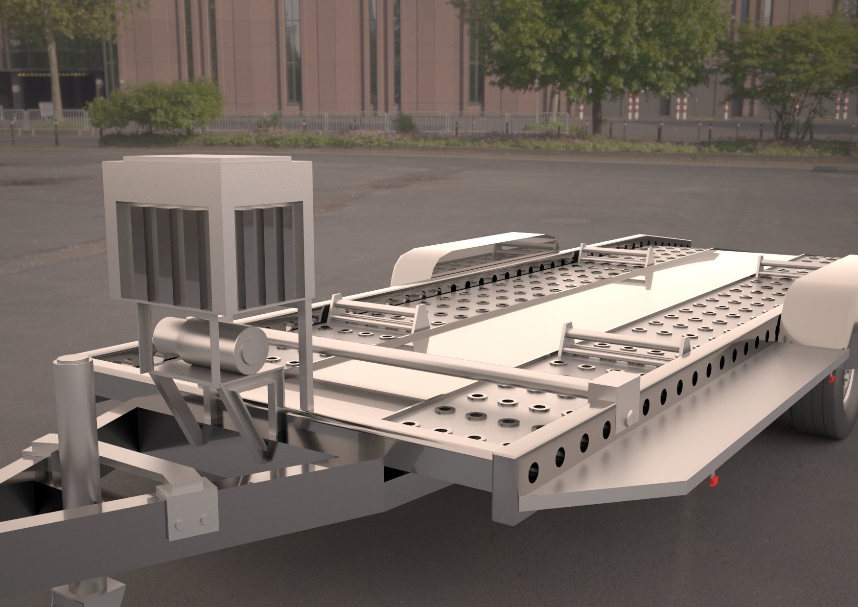 car carrier trailer 3d model 3D model | CGTrader