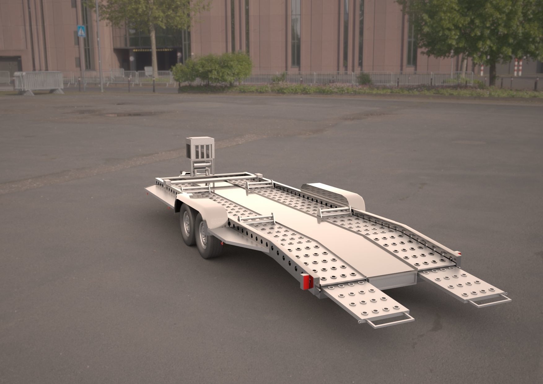 car carrier trailer 3d model 3D model | CGTrader