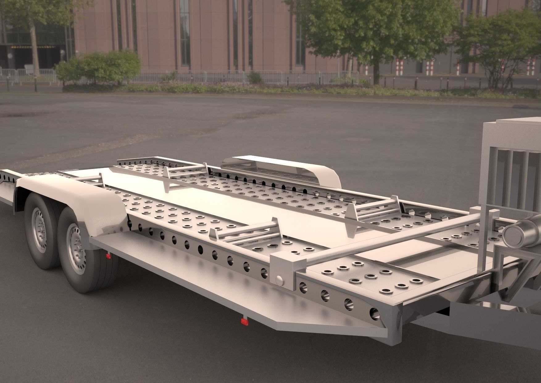 car carrier trailer 3d model 3D model | CGTrader