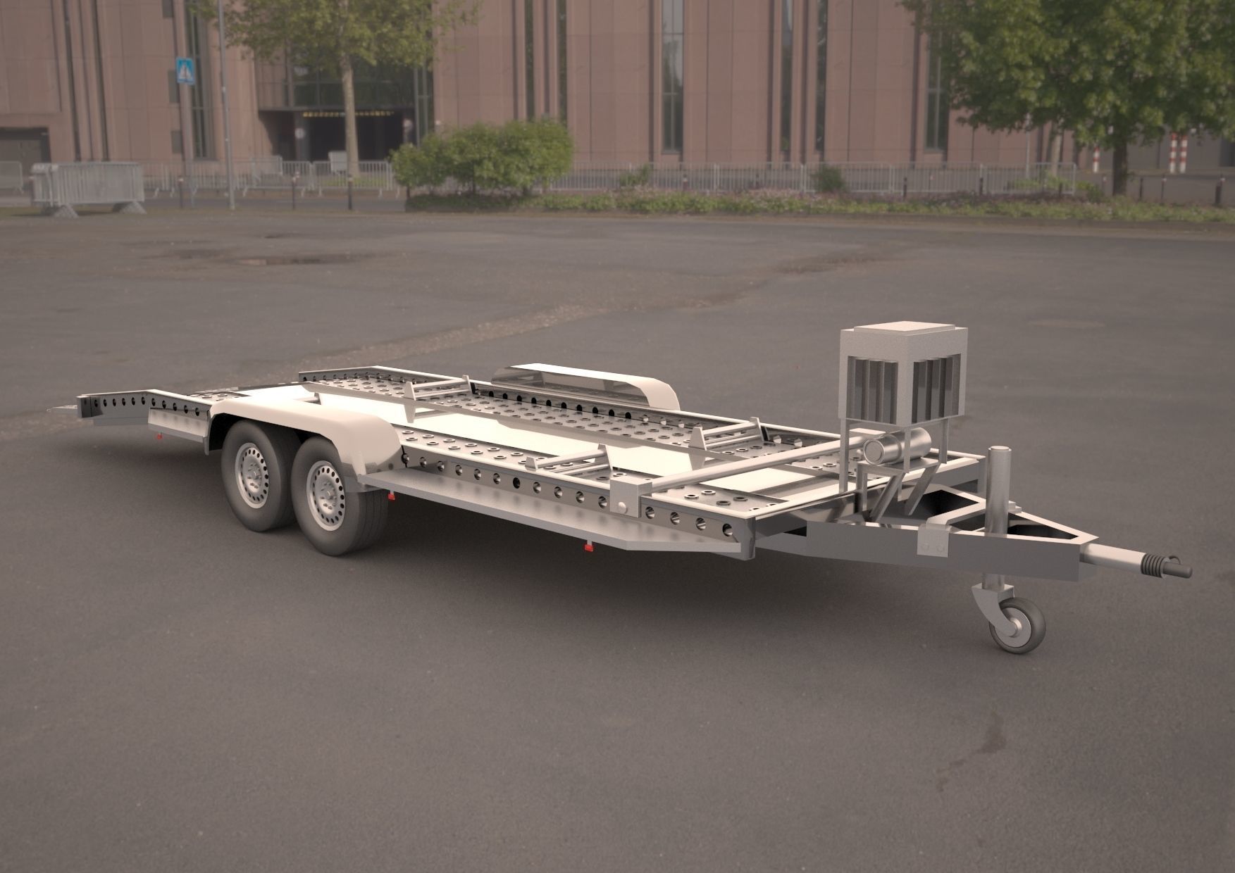 car carrier trailer 3d model 3D model | CGTrader