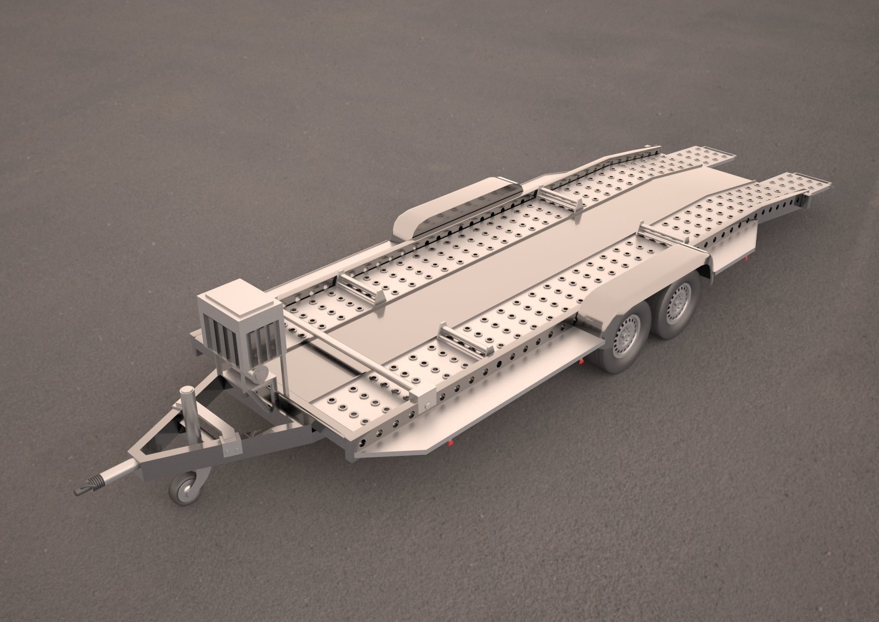 car carrier trailer 3d model 3D model | CGTrader