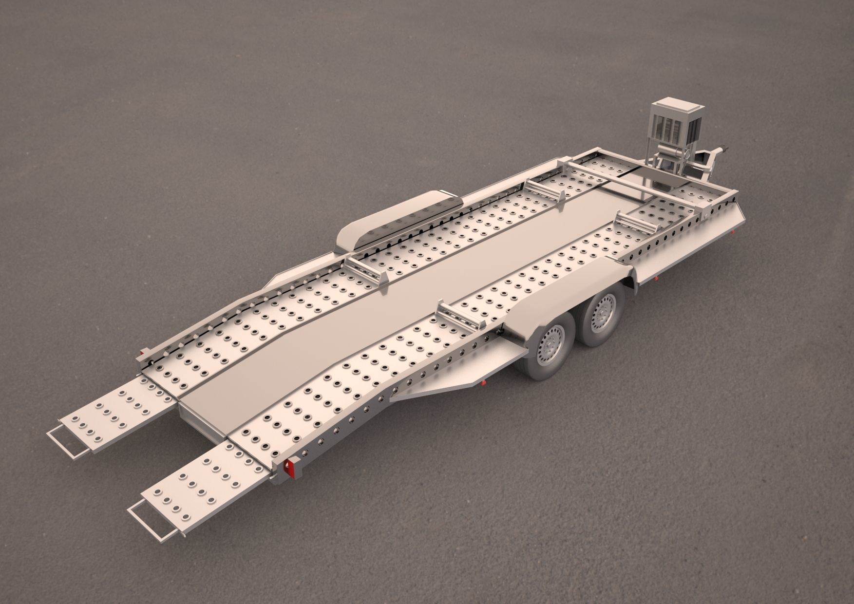 car carrier trailer 3d model 3D model | CGTrader