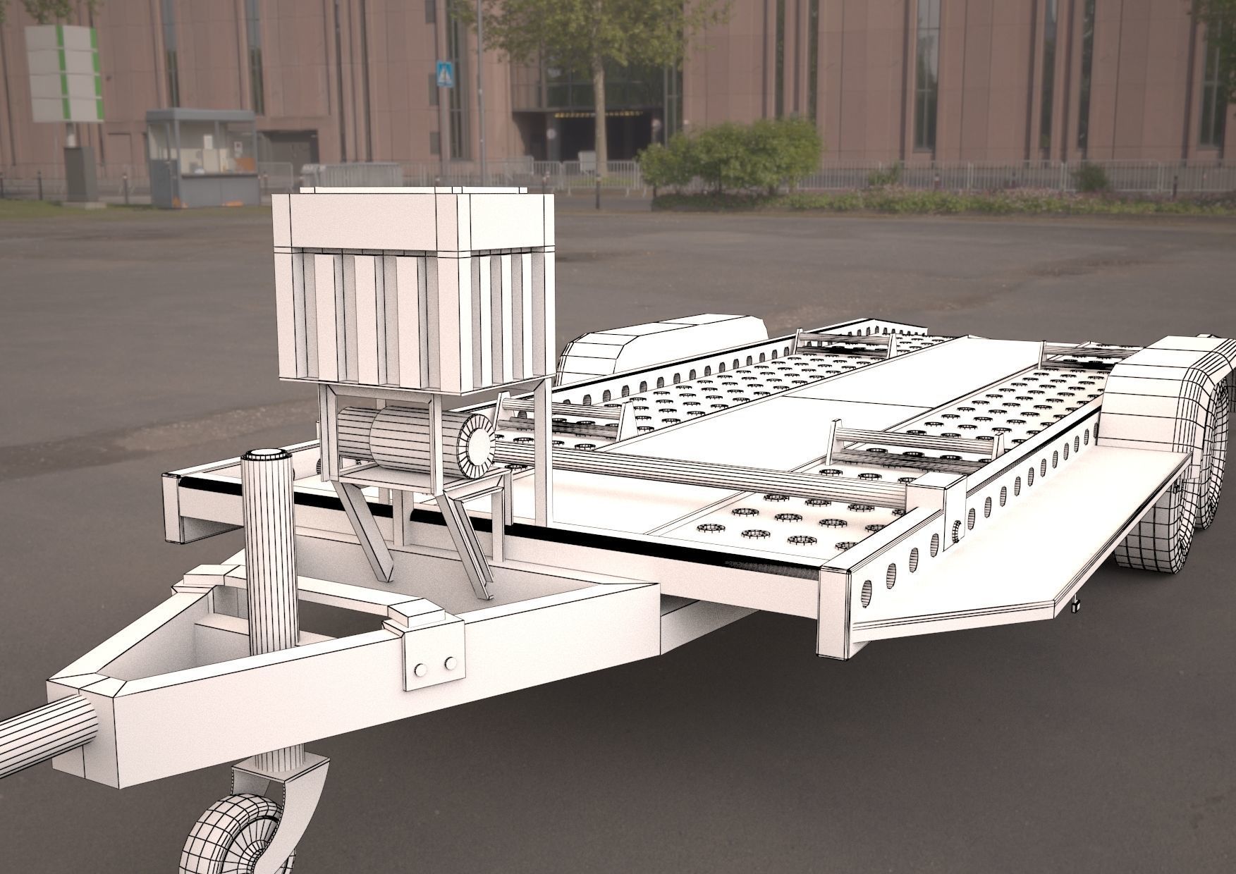 car carrier trailer 3d model 3D model | CGTrader