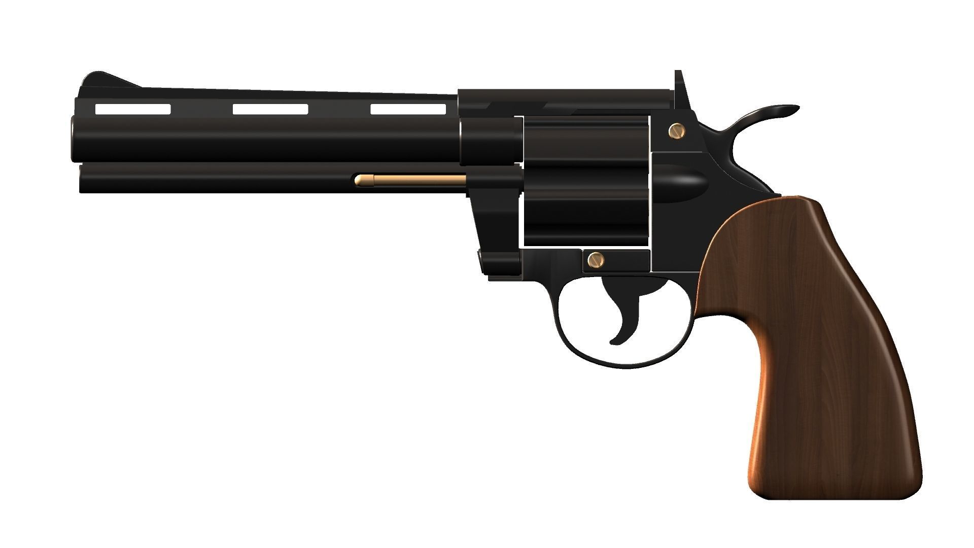 3D model REVOLVER BLACK PYTHON 357 MAGNUM VR / AR / low-poly | CGTrader