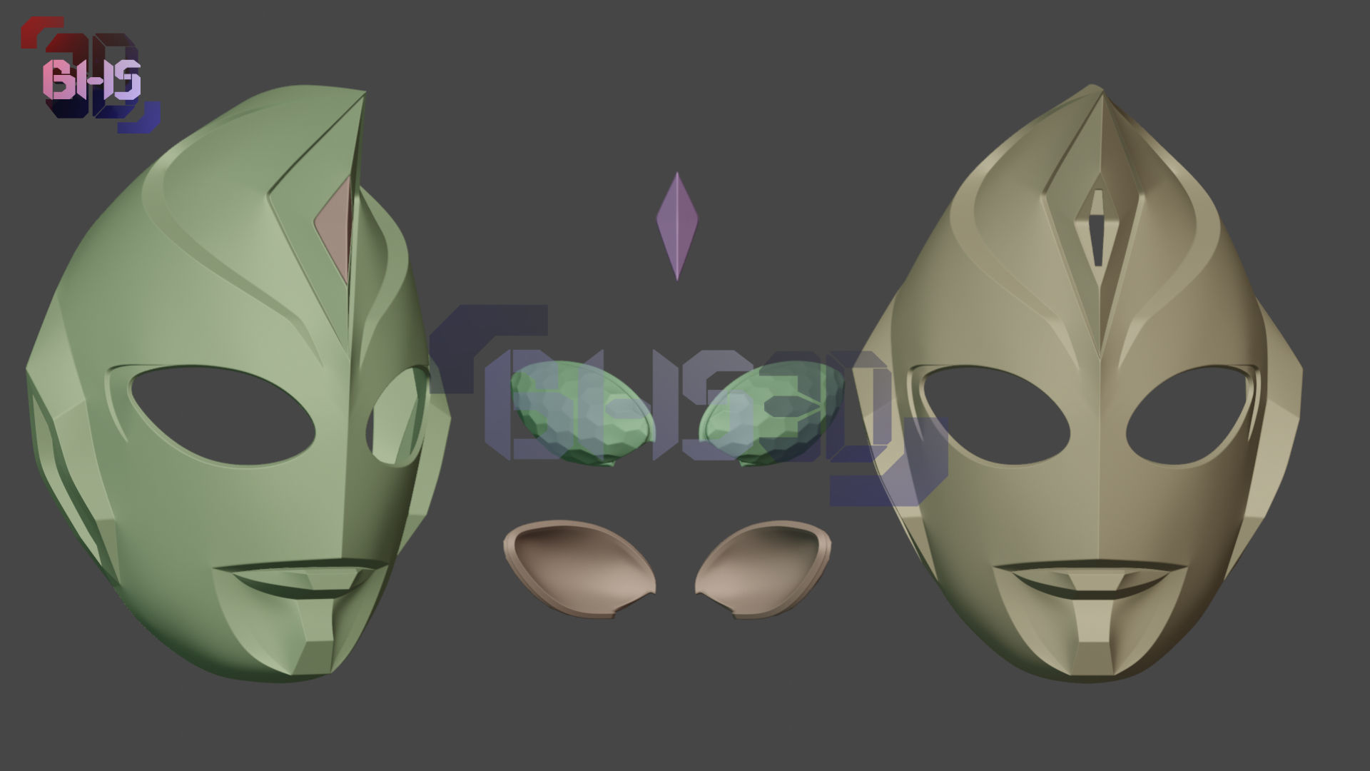 Ultraman DYNA Helmet 3D 3D model 3D printable | CGTrader