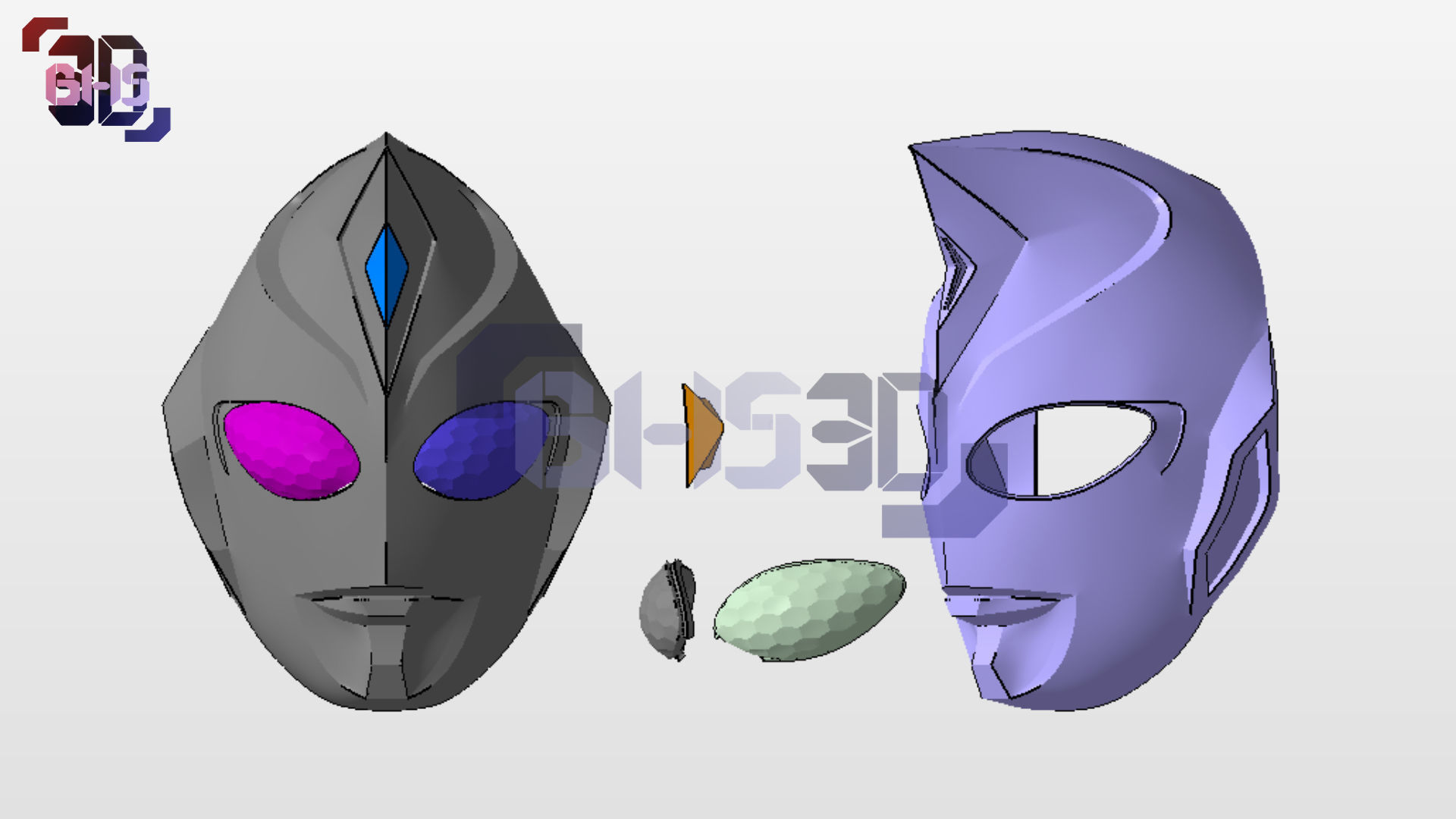 Ultraman DYNA Helmet 3D 3D model 3D printable | CGTrader