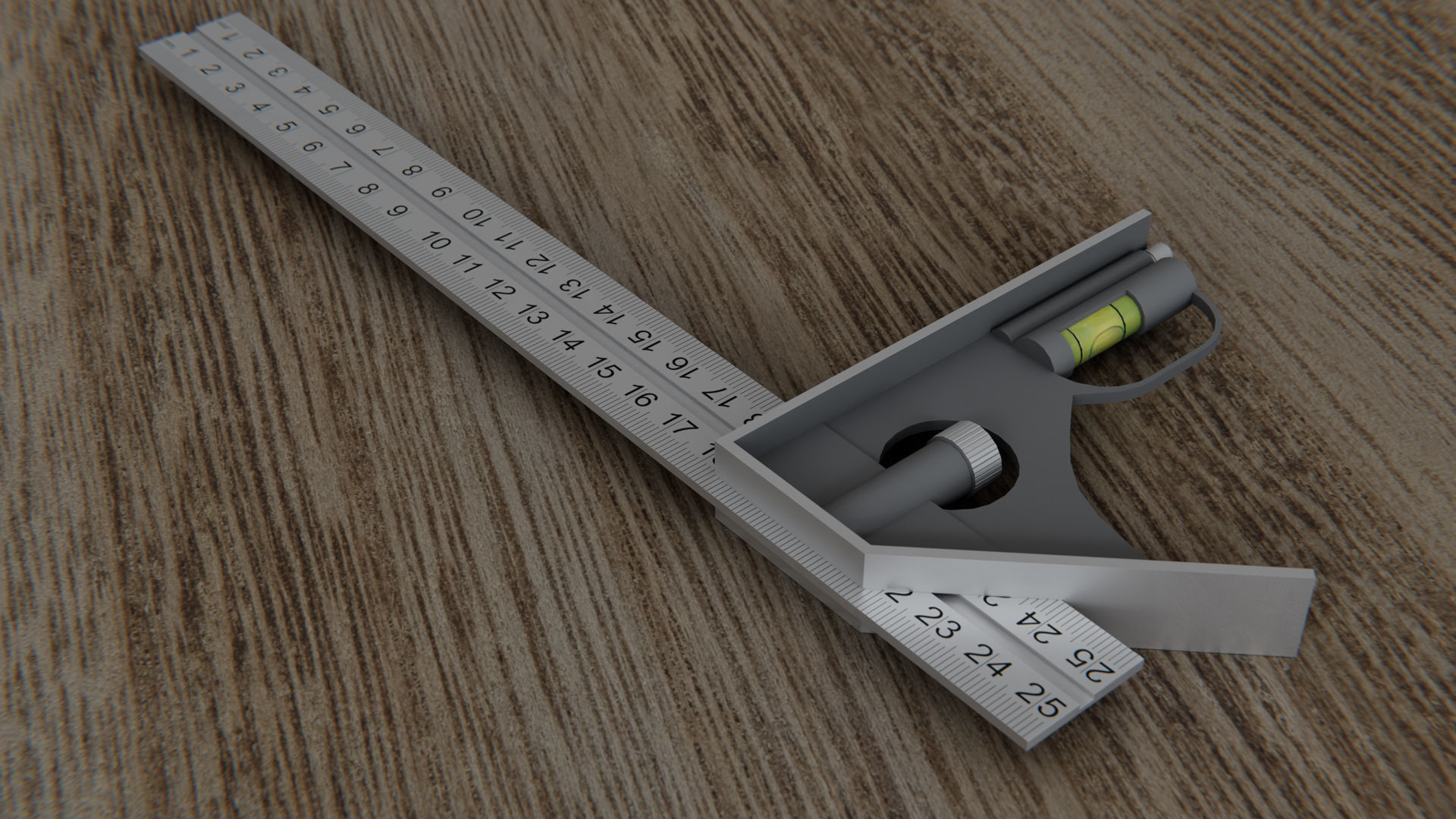 Ruler and Set Square free 3D model | CGTrader
