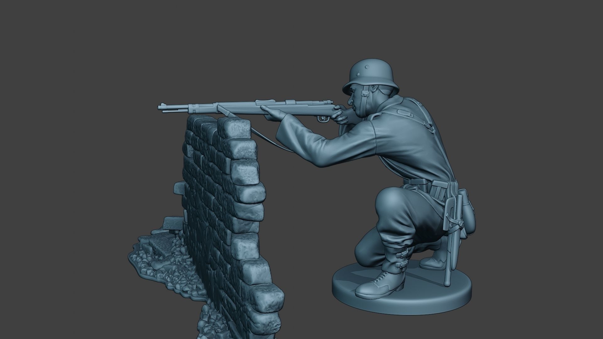 German soldier ww2 shoot cover G5 3D model 3D printable | CGTrader