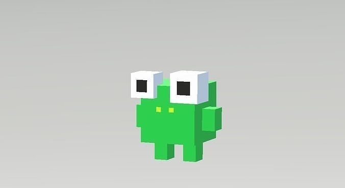Pixel Frog 3D model | CGTrader
