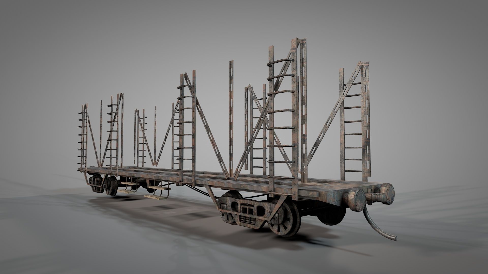 Poultry Train Car 3D model | CGTrader