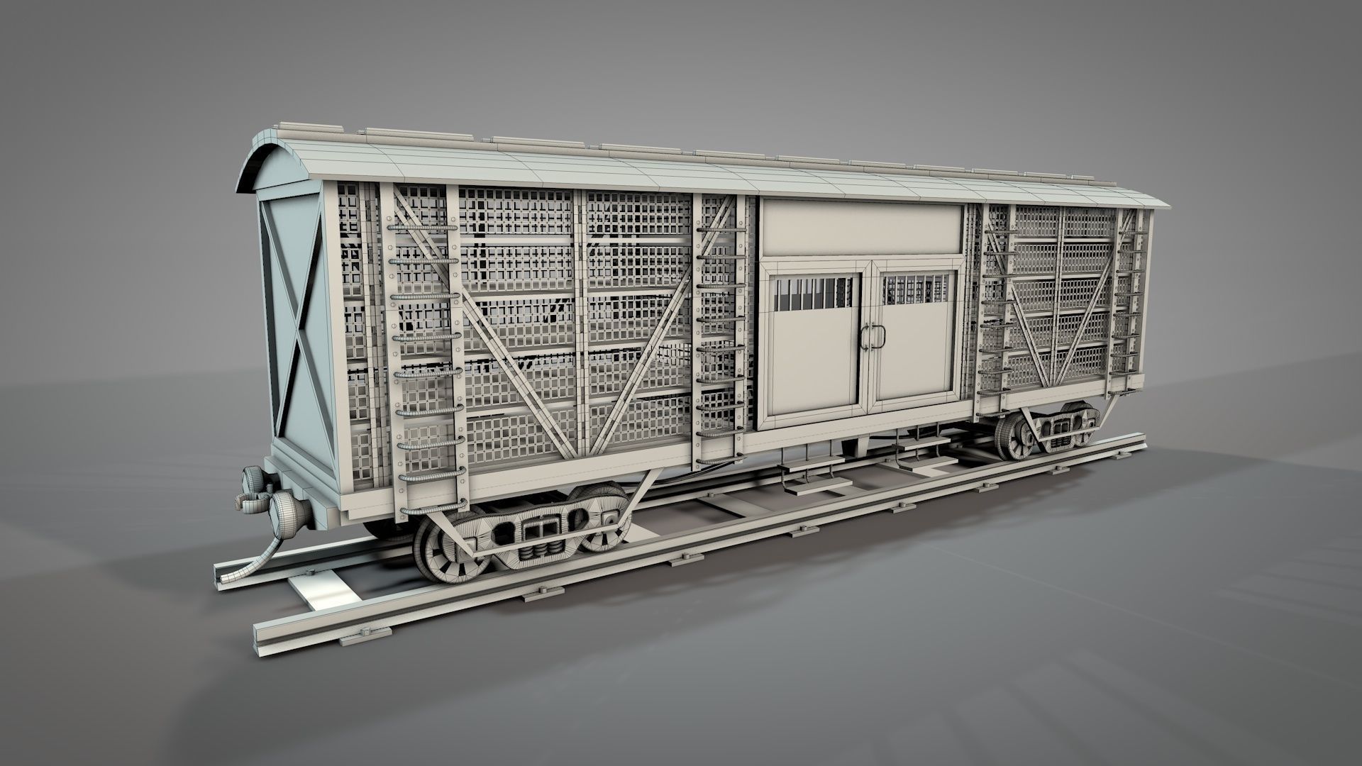 Poultry Train Car 3D model | CGTrader