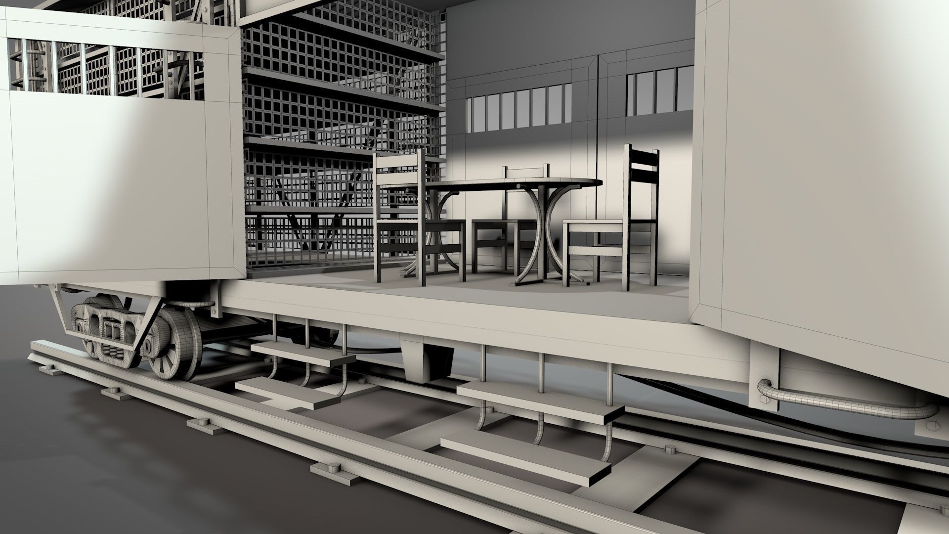 Poultry Train Car 3D model | CGTrader