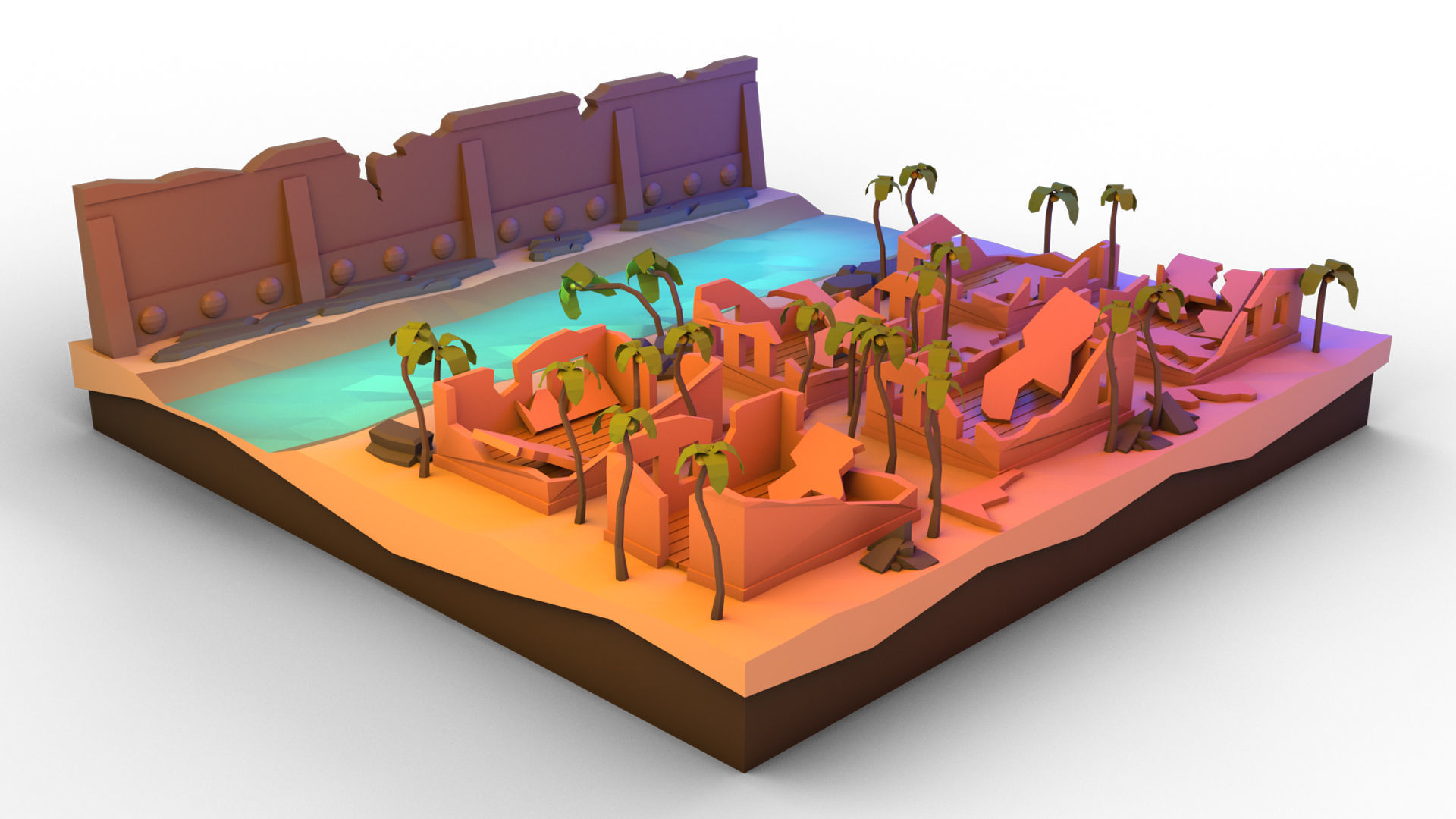 3D model Polygon Zombie Combo Pack VR / AR / low-poly | CGTrader