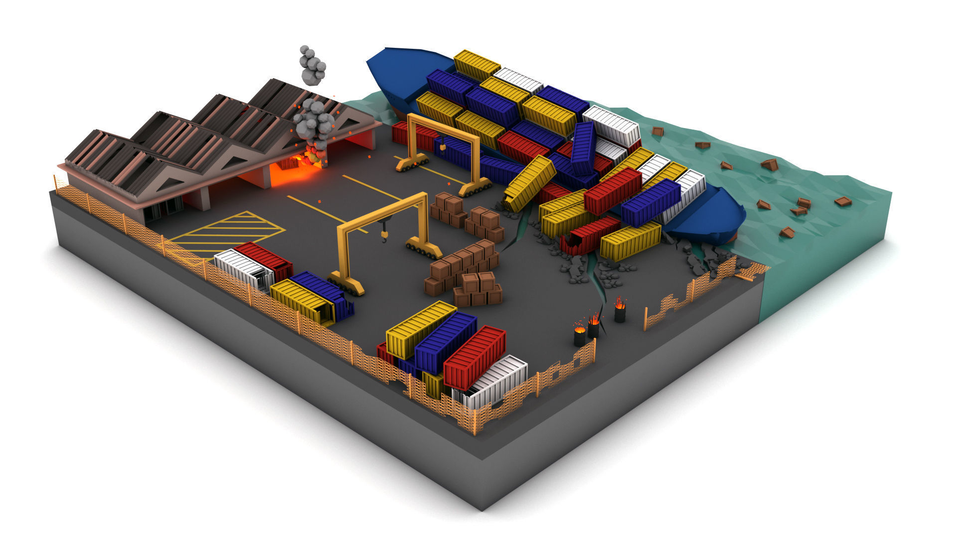 3D model Polygon Zombie Combo Pack VR / AR / low-poly | CGTrader