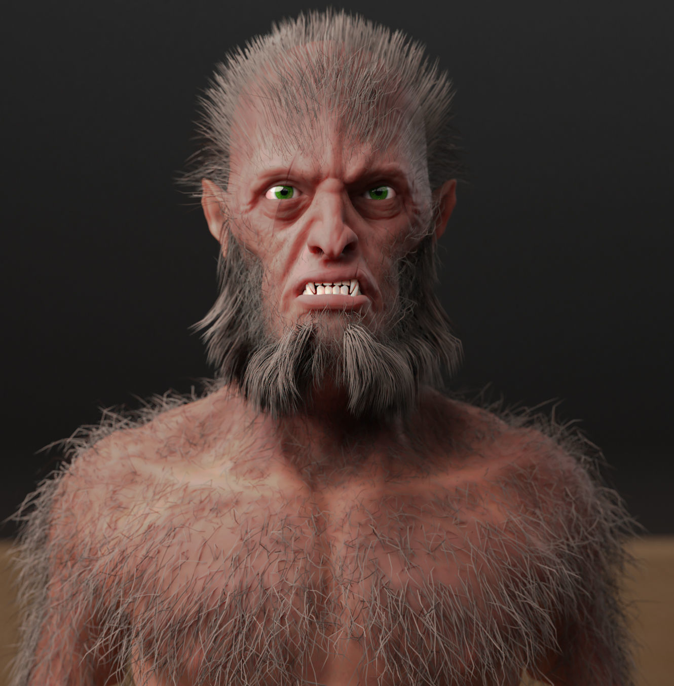 Werewolf Head Character High-Poly 3D model | CGTrader